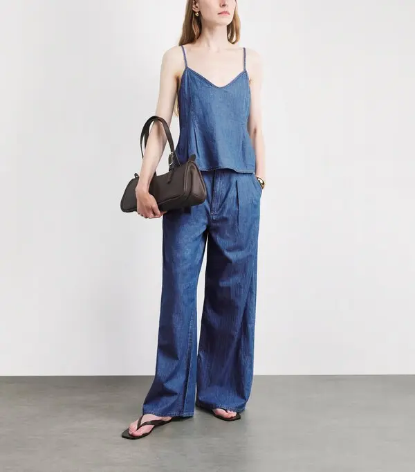 Paige Ingrid Wide-leg Jeans With Drawstring Waist