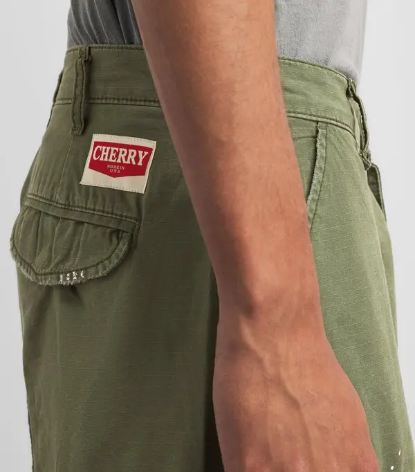 CHERRY LOS ANGELES Cotton Paint Splatter Cargo Shorts