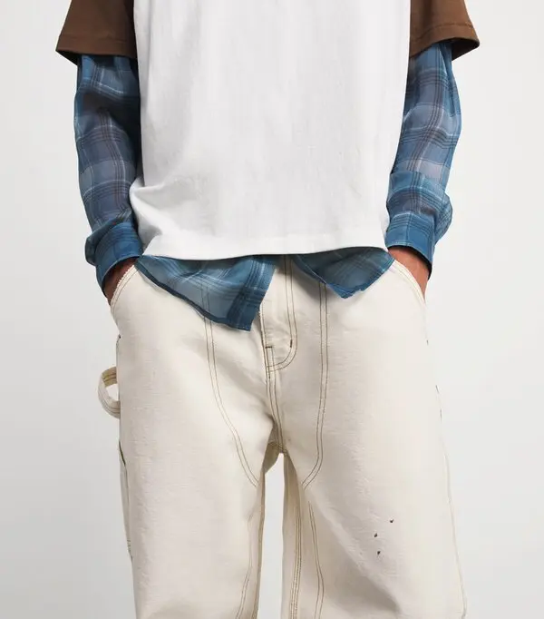 CHERRY LOS ANGELES Cotton Paint Splatter Carpenter Trousers