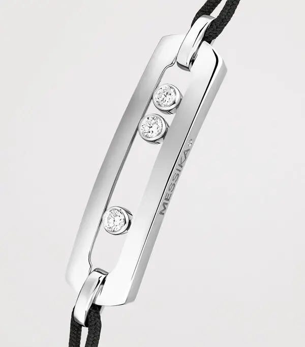 Messika Move Classique Diamond And White Gold Cord Bracelet