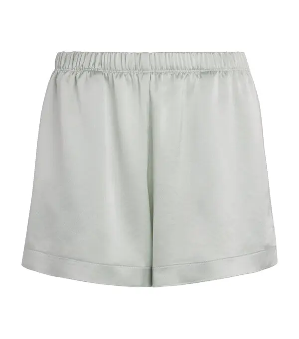 LESET Satin Barb Shorts - Green