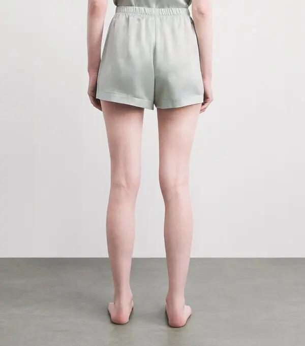 LESET Satin Barb Shorts - Green