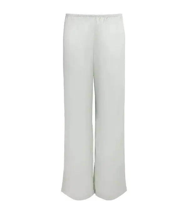 LESET Satin Barb Bias Trousers - Green