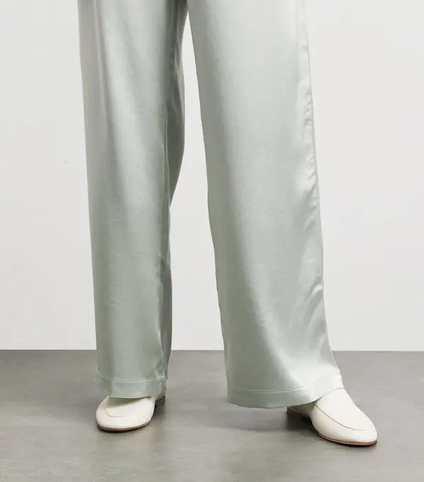 LESET Satin Barb Bias Trousers - Green