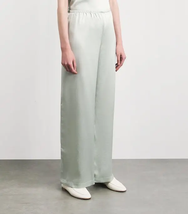 LESET Satin Barb Bias Trousers - Green