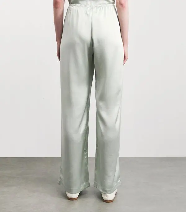 LESET Satin Barb Bias Trousers - Green