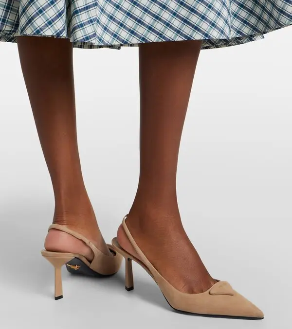 Prada Suede Slingback Pumps