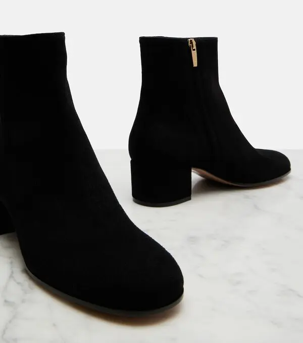 GIANVITO ROSSI Suede Ankle Boots - Black
