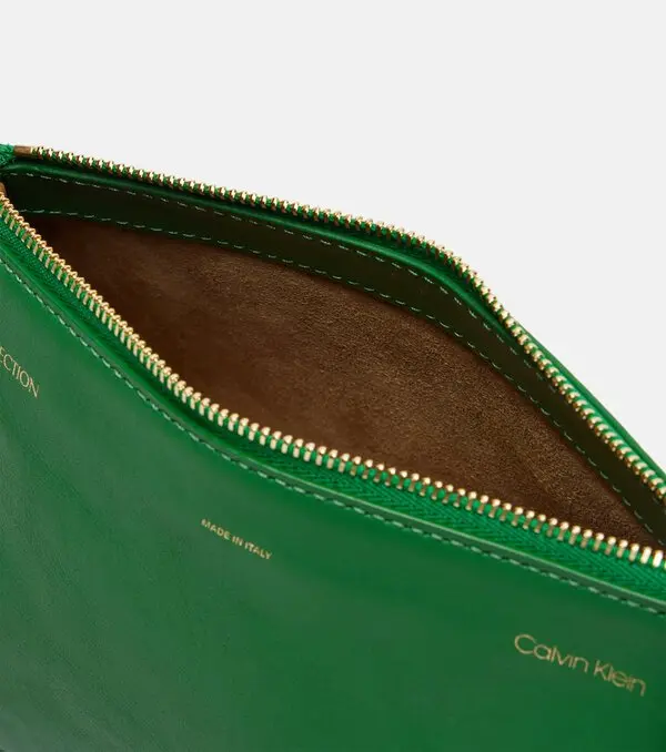 Calvin Klein Essential Case Mini Leather Clutch - Green