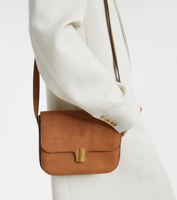 Calvin Klein Small Leather Shoulder Bag - Brown