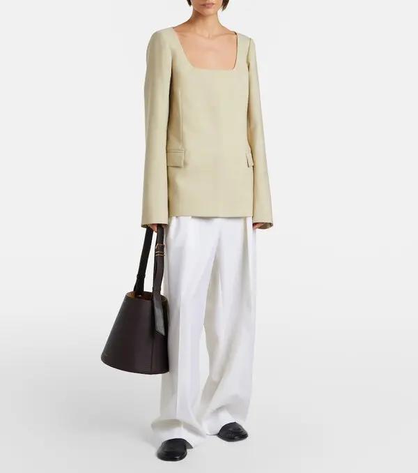 Calvin Klein Orbita Small Leather Bucket Bag