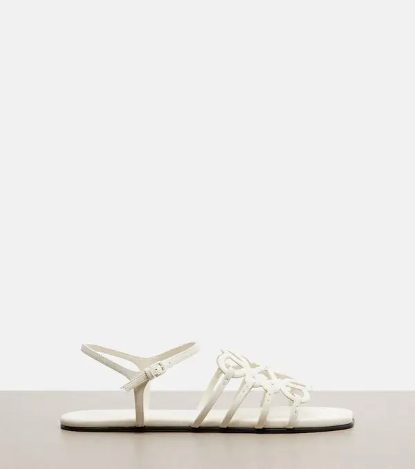 Loewe Petal Anagram Sandals - White