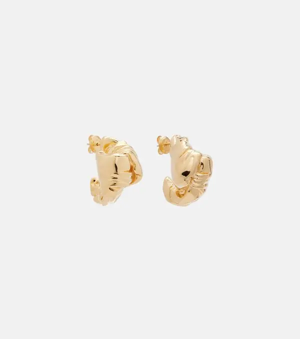 Bottega Veneta 18kt -plated Sterling Silver Hoop Earrings - Gold