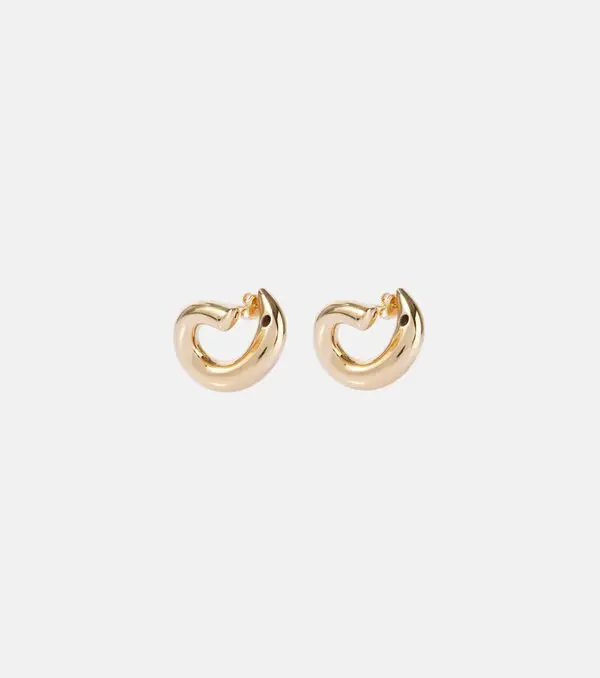 Bottega Veneta 18kt -plated Sterling Silver Hoop Earrings - Gold