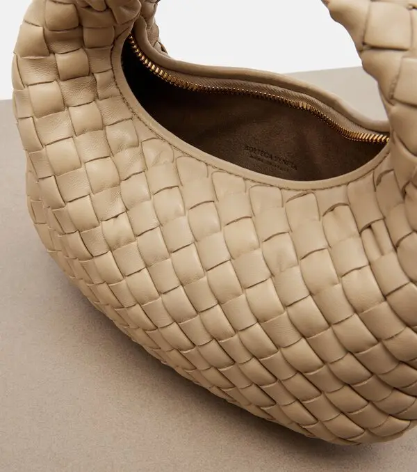 Bottega Veneta Baby Veneta Intrecciato Leather Top-handle Bag - Beige