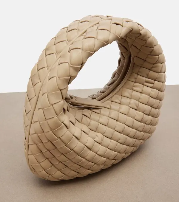 Bottega Veneta Baby Veneta Intrecciato Leather Top-handle Bag - Beige