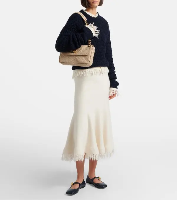 Bottega Veneta Madison Intrecciato Leather Shoulder Bag - Beige