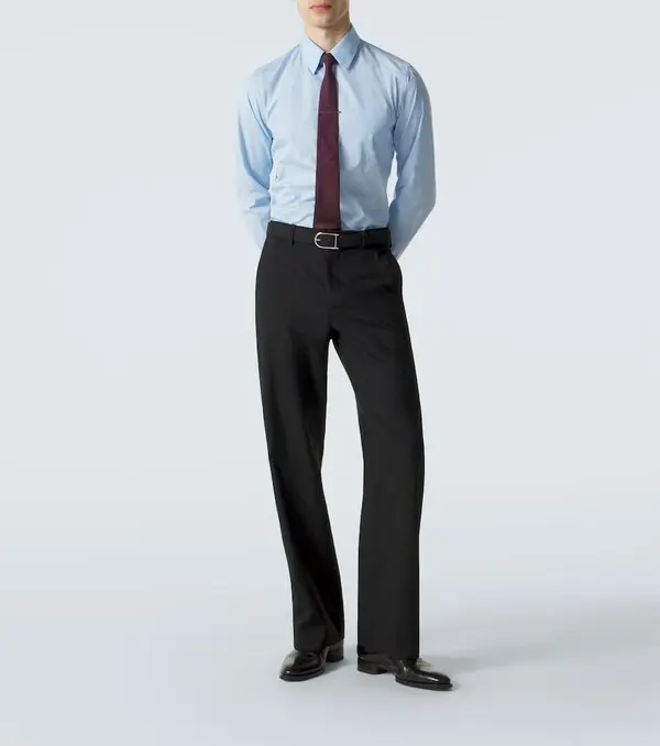 Gucci Gg Cotton Poplin Shirt - Blue