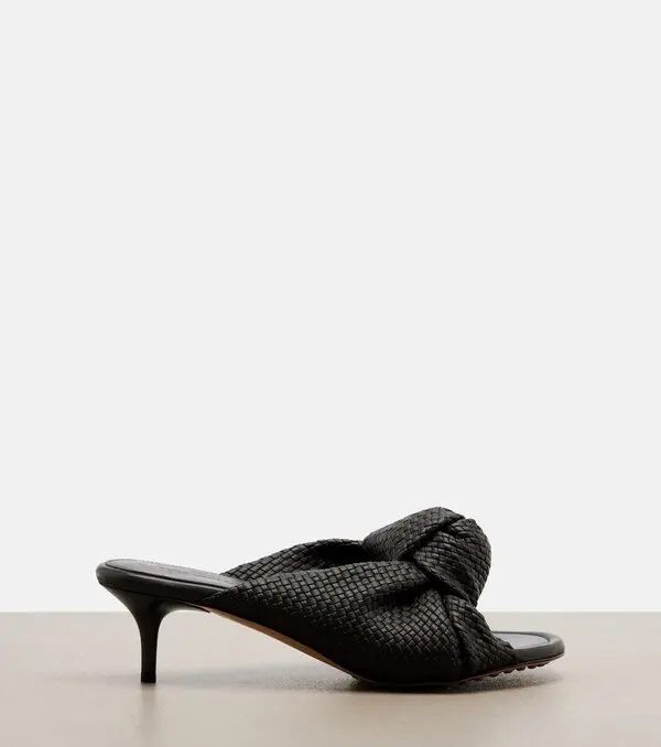 Bottega Veneta Cherry Intreccio Leather Sandals