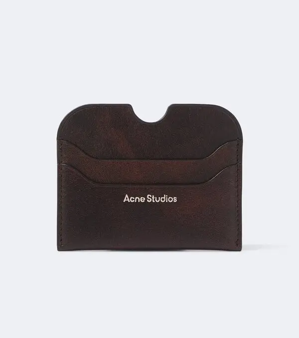 Acne Studios Leather Card Holder - Brown