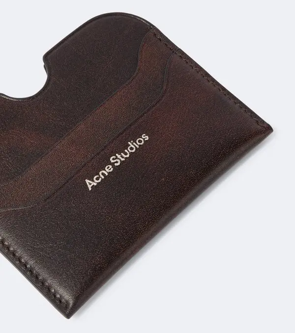 Acne Studios Leather Card Holder - Brown