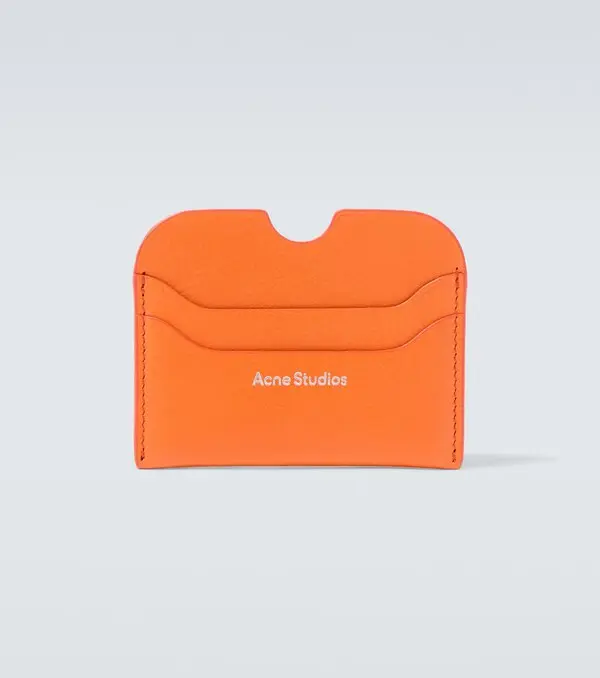 Acne Studios Leather Card Holder - Orange