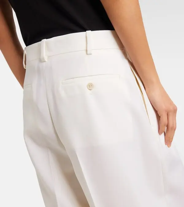 Calvin Klein Alexandra Pleated Wool Wide-leg Pants