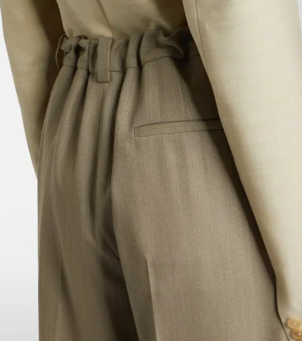 Calvin Klein Fernanda Wool-blend Wide-leg Pants