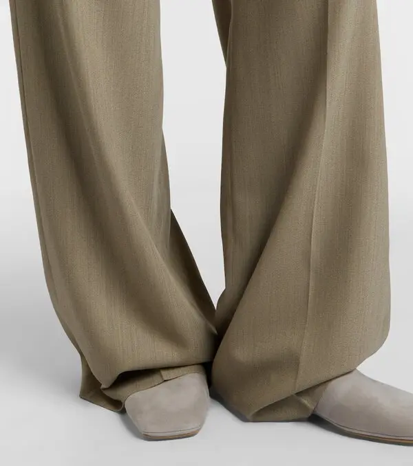 Calvin Klein Fernanda Wool-blend Wide-leg Pants
