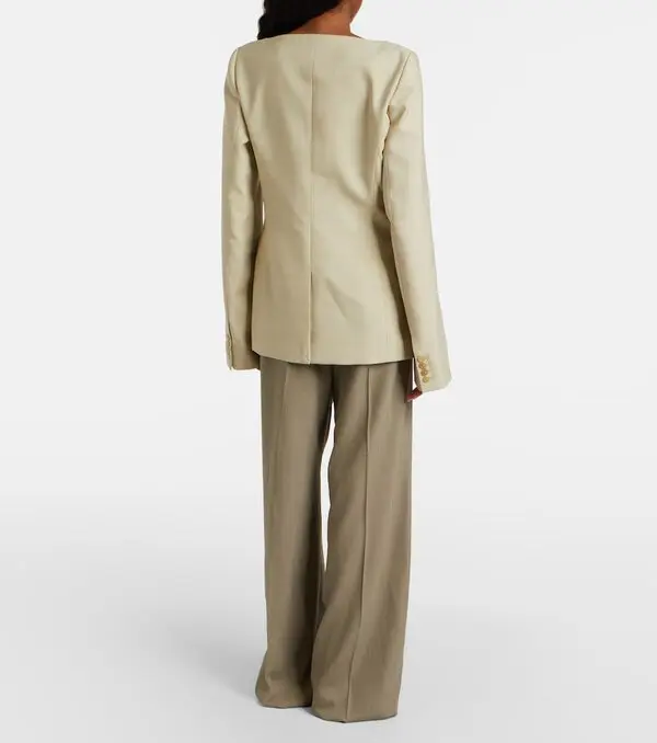 Calvin Klein Fernanda Wool-blend Wide-leg Pants