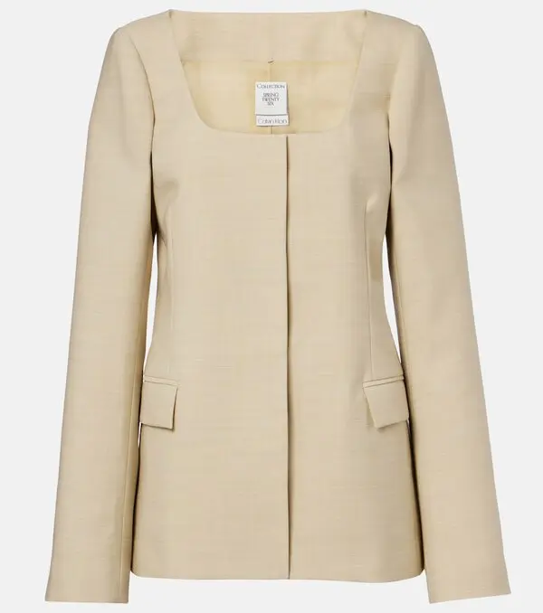 Calvin Klein Camille Wool Jacket - Beige