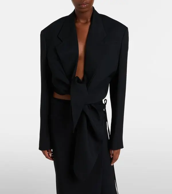 Calvin Klein Petunia Striped Cropped Jacket