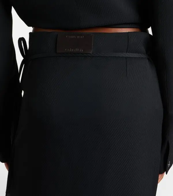 Calvin Klein Hallie Striped Midi Skirt - Black