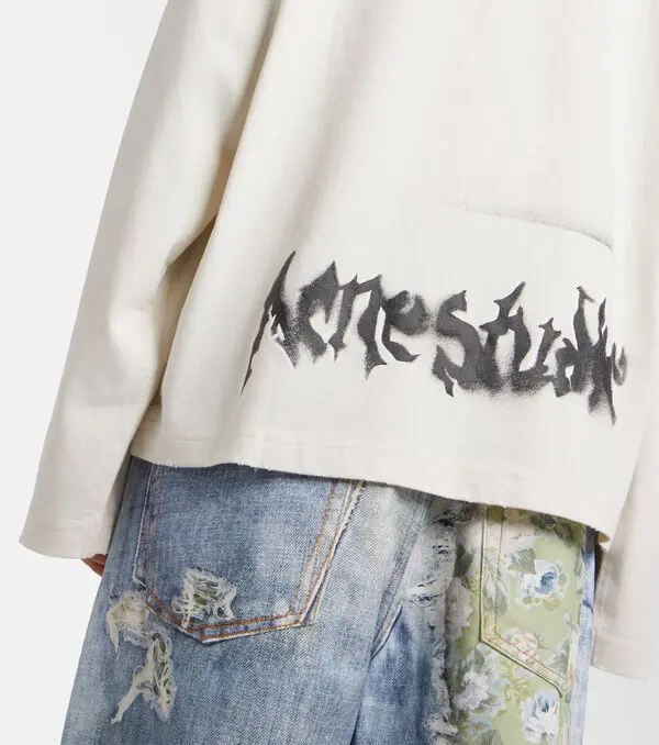 Acne Studios Logo Cotton-blend Jersey Sweatshirt