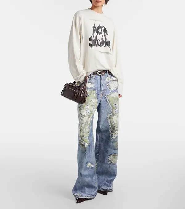 Acne Studios Logo Cotton-blend Jersey Sweatshirt
