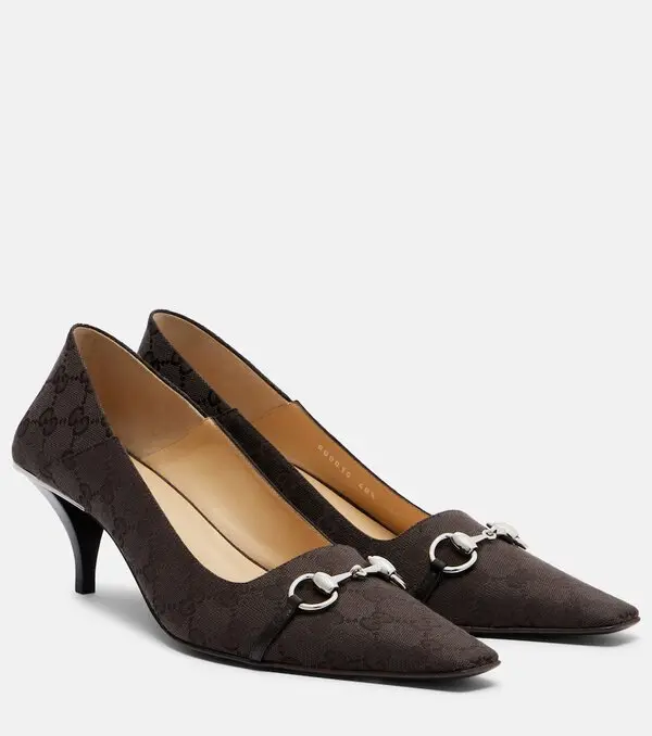 Gucci Vittoria Gg Canvas Pumps - Brown