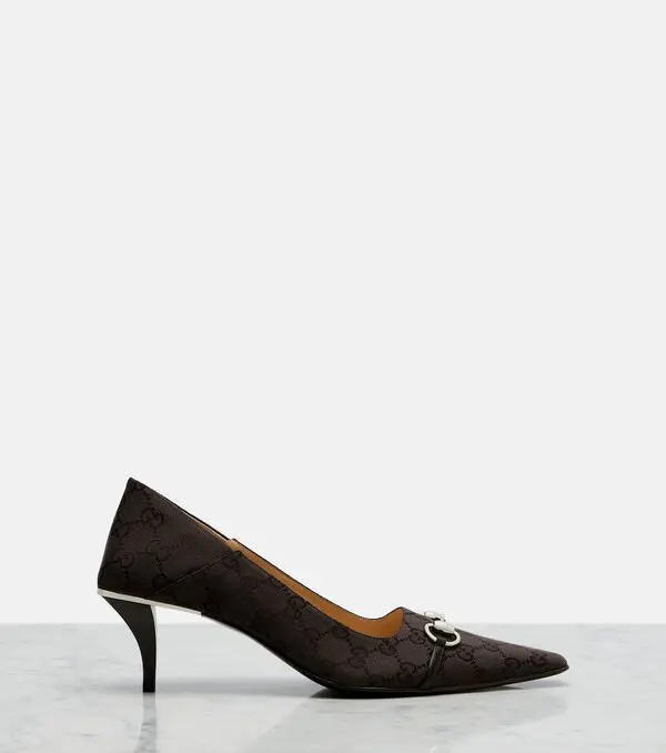 Gucci Vittoria Gg Canvas Pumps - Brown