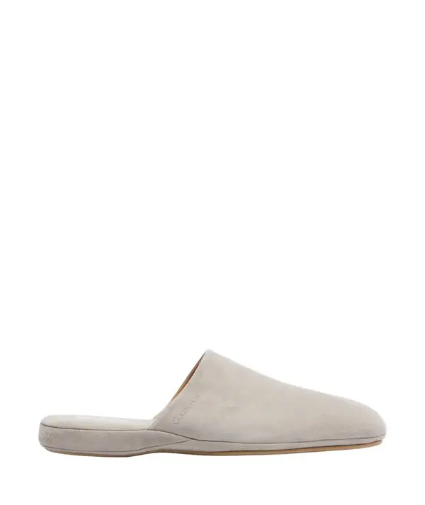 Calvin Klein Hugh Suede Slippers - Grey