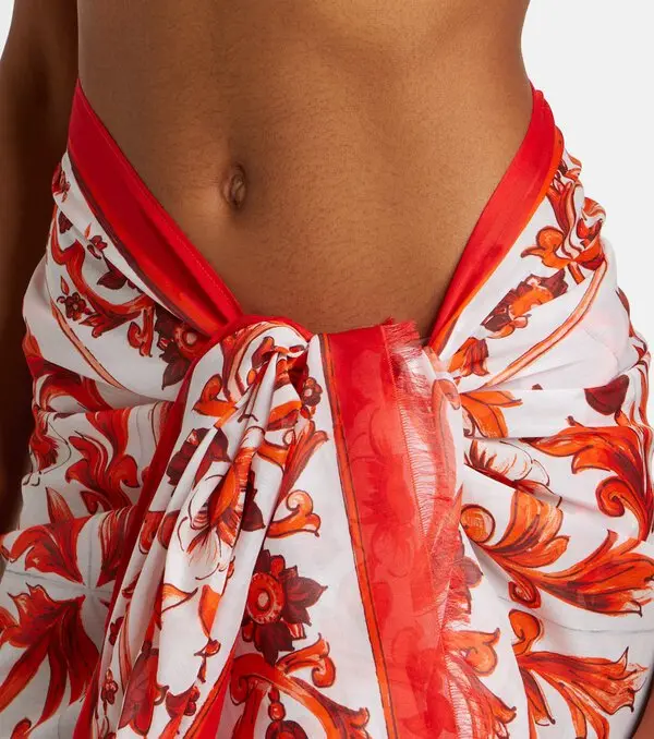 Dolce & Gabbana Majolica Cotton Beach Cover-up