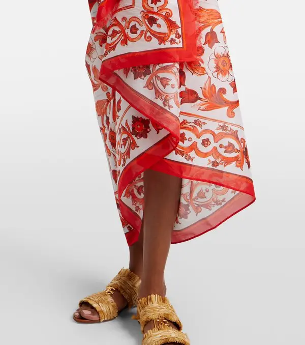 Dolce & Gabbana Majolica Cotton Beach Cover-up