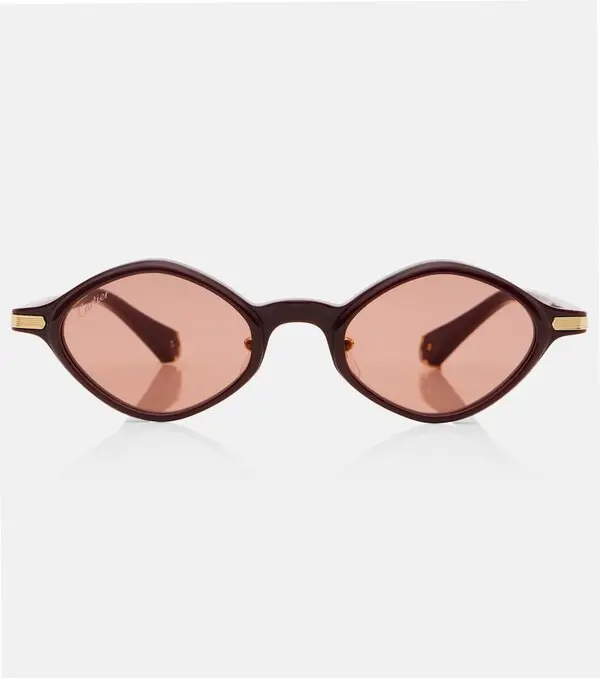 Cartier Signature C Oval Sunglasses - Burgundy