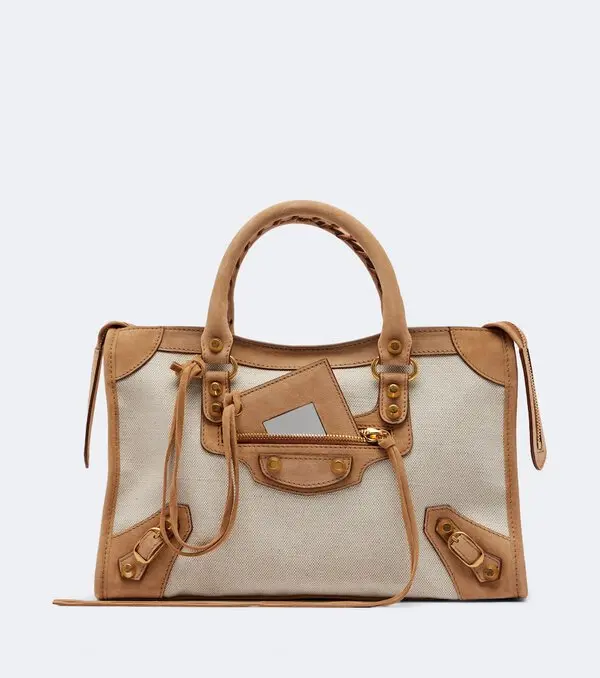 Balenciaga Le City Small Canvas Top-handle Bag - Ivory