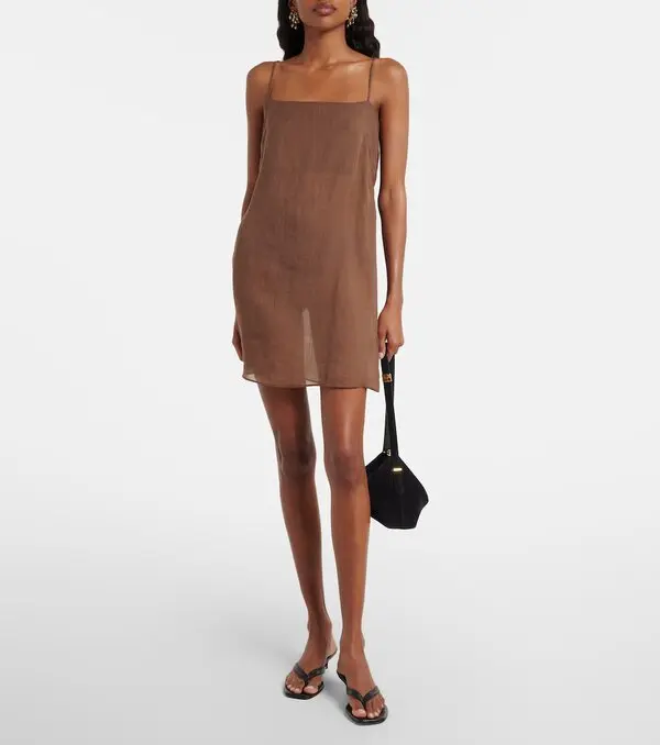 LESET Niko Ramie Minidress