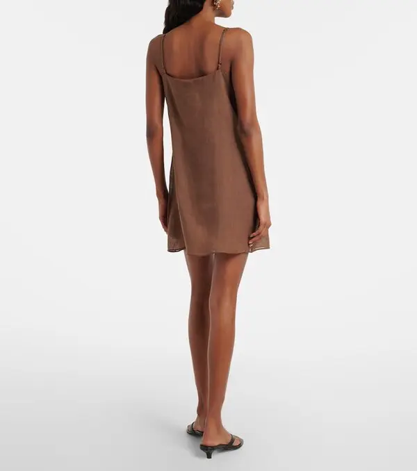 LESET Niko Ramie Minidress