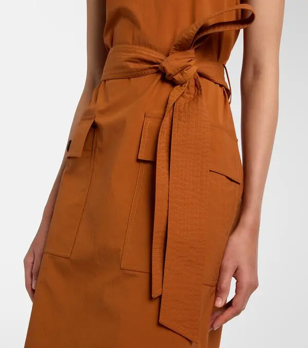 Saint Laurent Belted Midi Dress