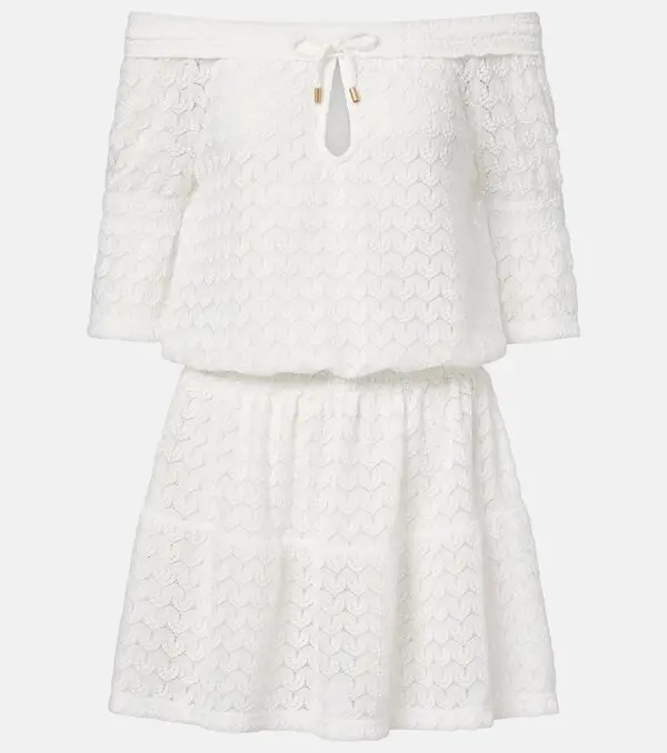 Melissa Odabash Flo Crochet Cotton And Linen Minidress - White