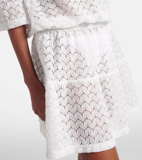 Melissa Odabash Flo Crochet Cotton And Linen Minidress