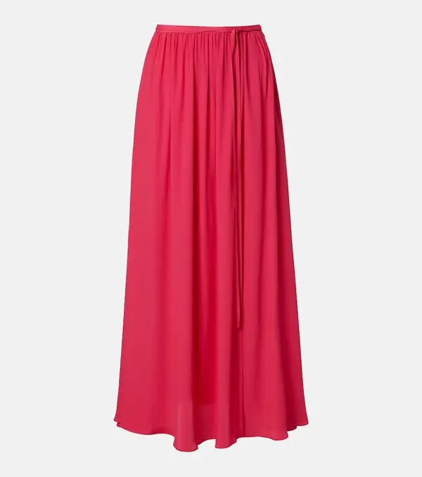 JOSEPH Elba Crêpe Maxi Skirt - Pink