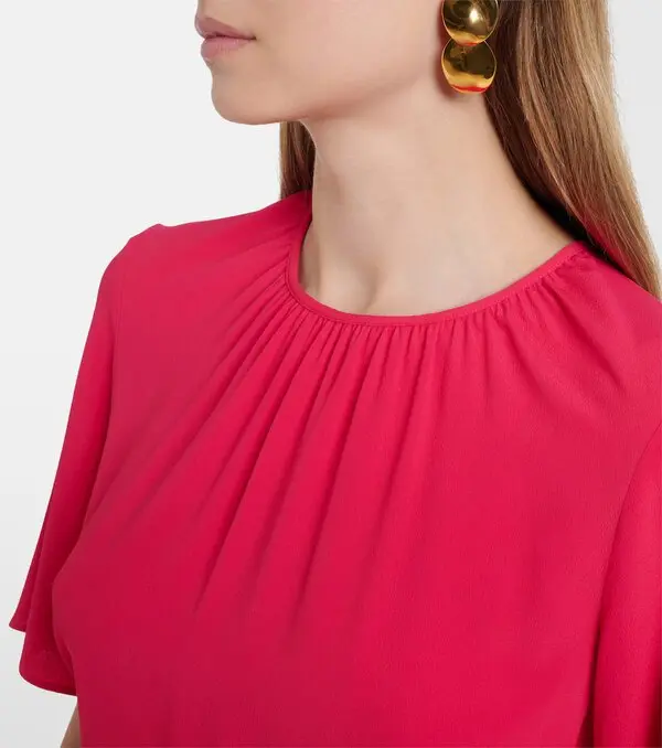 JOSEPH Libby Belted Crêpe Blouse
