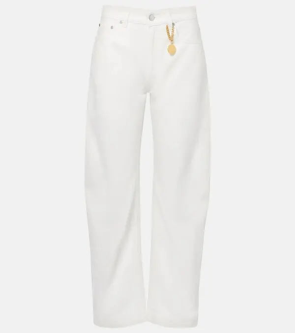 Stella McCartney Embellished Barrel-leg Jeans - White